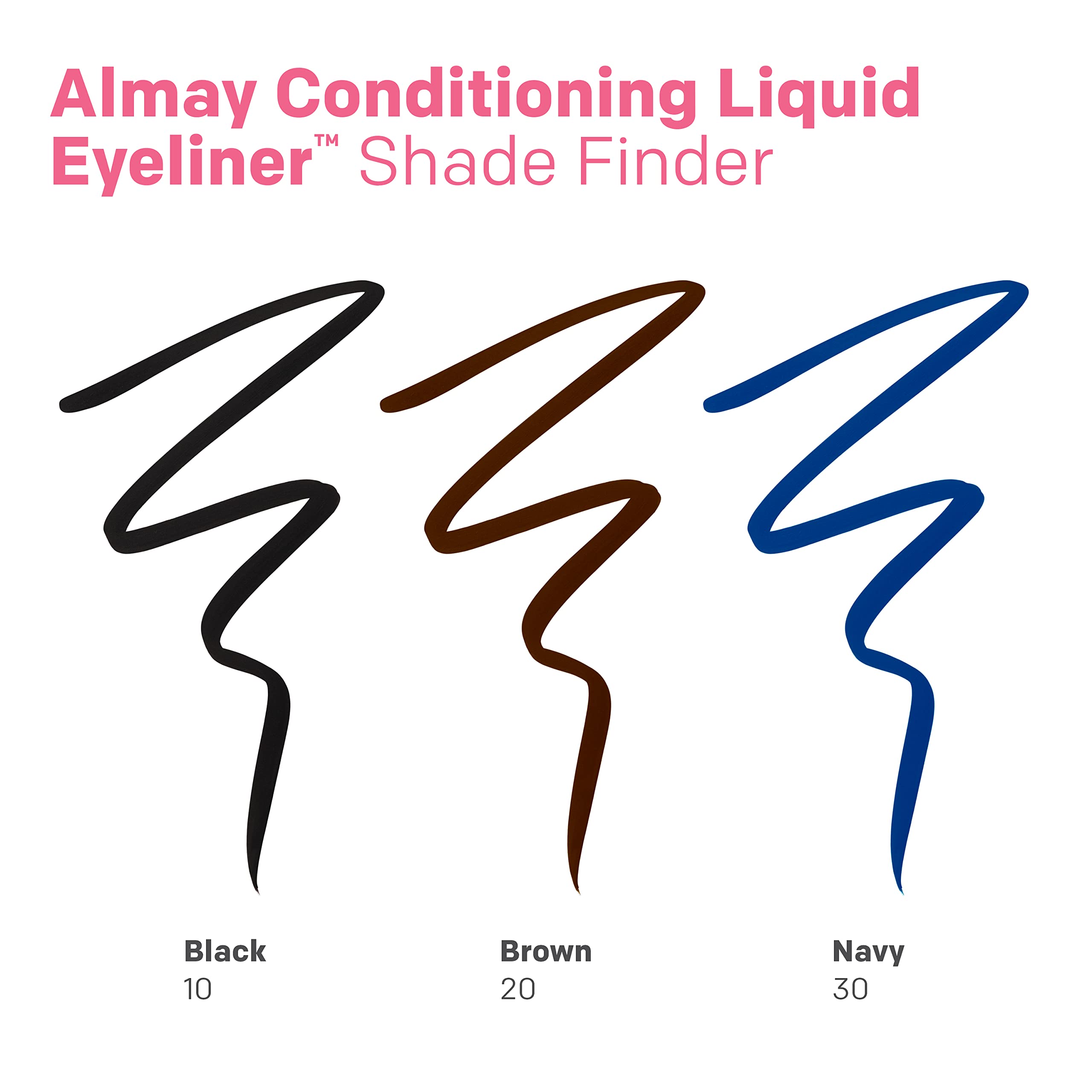 Almay Conditioning Liquid Eyeliner, Longwearing, Waterproof, Hydrating, 20 Brown, 0.03 fl oz.