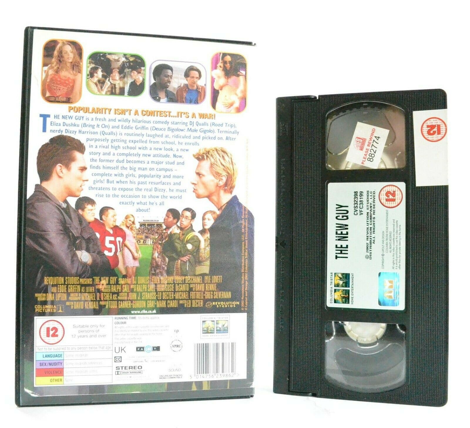 The New Guy - Teen Comedy - Large Box - Ex-Rental - High School Loser - Pal VHS