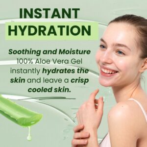 VENAMINE Korean Aloe Vera Soothing & Moisture Gel 100% For Face And Body organic pure aloe vera gel 300ml