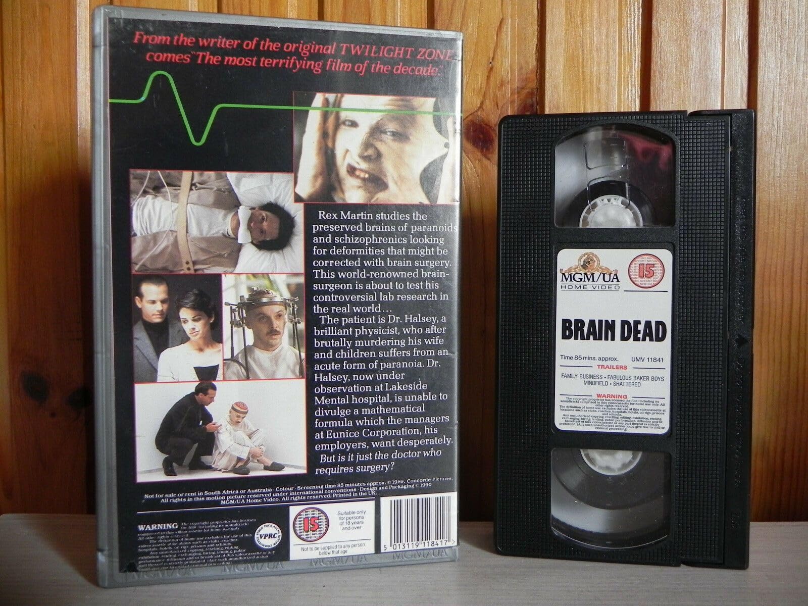 Brain Dead - MGM/UA Home Video - Bill Pullman - Bill Paxton - Bud Cort - Pal VHS