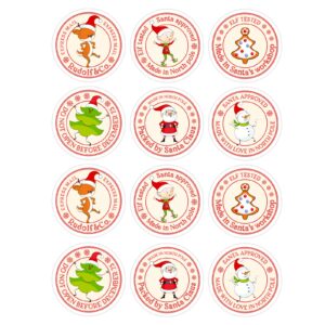 whatsign christmas gift labels sticker christmas sticker gift tags envelope seal stickers merry christmas gift wrap labels stickers for gift card envelope christmas favors decorations,36pcs