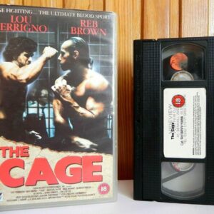 The Cage (1989) - Martial Arts Action - Large Box - Lou Ferrigno - Pal VHS