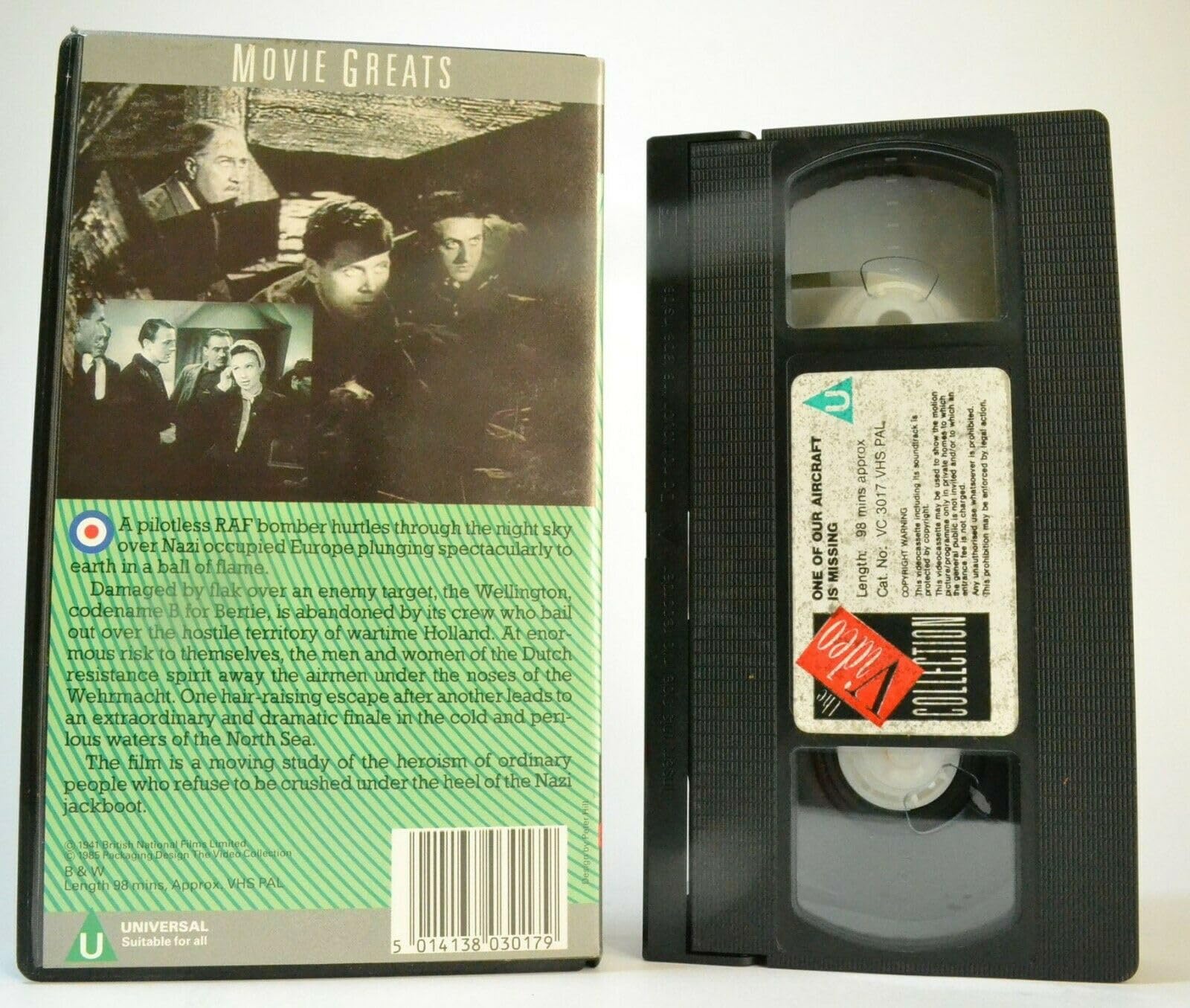 One Of Our Aircraft Is Missing [Movie Greats] Action - Godfrey Tearle - Pal VHS