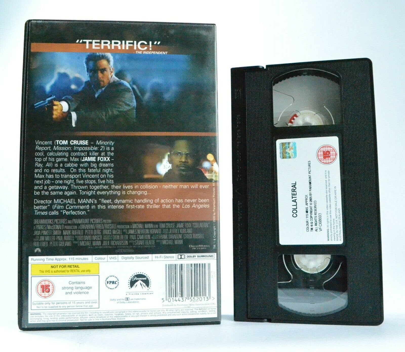 Collateral: Film By M.Mann - Neo-Noir Thriller - Tom Cruise/Jaime Foxx - Pal VHS