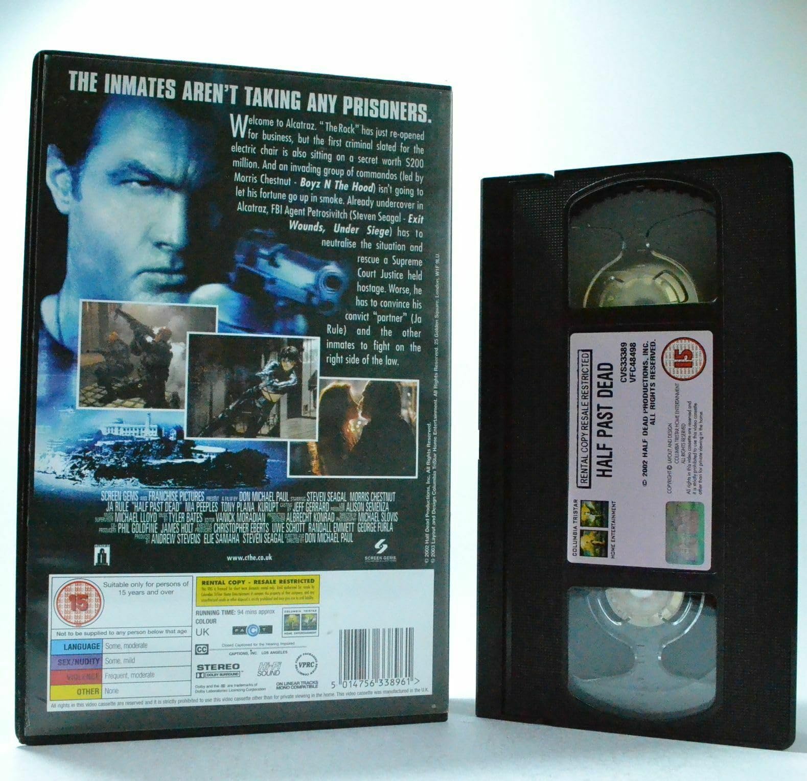 Half Past Dead: Action (2002) - Large Box - Ex-Rental - Steven Seagal - Pal VHS