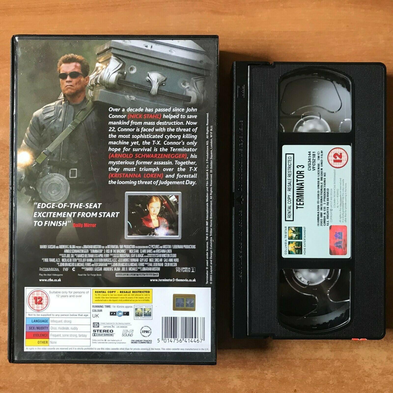 Terminator 3: Rise Of The Machines; Action [Large Box] Schwarzenegger - Pal VHS