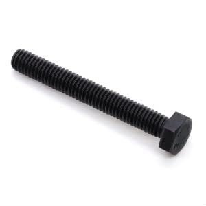 M12-1.75 x 45mm (6 Pcs) Black Hex Bolt, Black Hex Head Screws Bolts, Alloy Steel, Grade 12.9, Black Oxide Finish, Fully Threaded, Standard DIn933