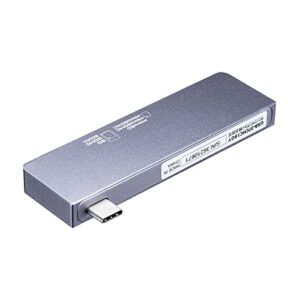 Sanwa Supply USB-3TCHC18GY USB Type-C Hub (with Card Reader)