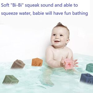 UNIQUE KIDS 12 PCS Playful Learning Alphabetical Sort & Stack Developmental Baby Soft Stacking Blocks Bath Toys | Engaging Education for Toddlers and Babies 6 Months +