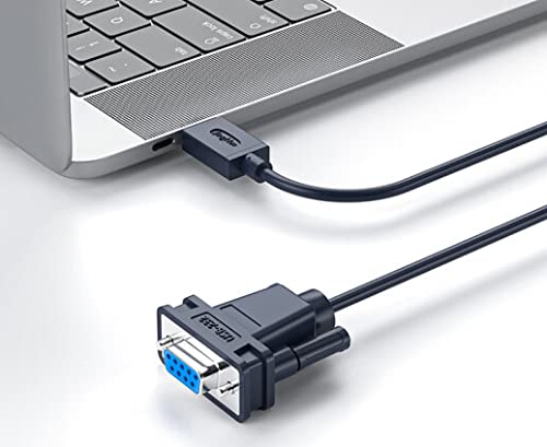 Dafensoy USB to RS232 Serial Adapter, USB A Male to DB9 Pin Female Serial Converter Cable,Suitable for Connecting Computers and Various Serial Devices - Black 1.8M/6Feet