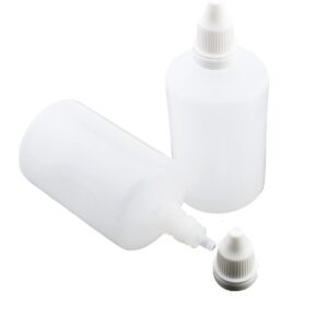 CCHW 100ml Plastic Dropper Bottle, 3.4oz Empty Plastic Squeezable Eye Liquid Dropper Bottles with Childproof Cap (3)