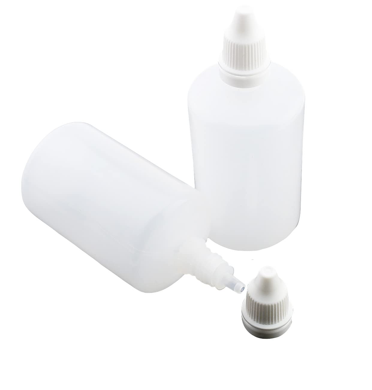 CCHW 100ml Plastic Dropper Bottle, 3.4oz Empty Plastic Squeezable Eye Liquid Dropper Bottles with Childproof Cap (3)