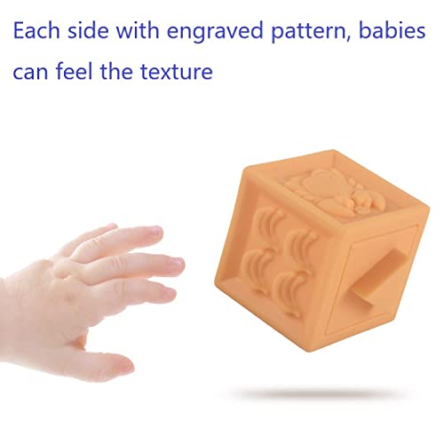 UNIQUE KIDS 12 PCS Playful Learning Alphabetical Sort & Stack Developmental Baby Soft Stacking Blocks Bath Toys | Engaging Education for Toddlers and Babies 6 Months +