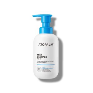 atopalm mild shampoo 10.1 fl. oz. 300ml, tear-free hypoallergenic hair care for sensitive skin, biotin for dry scalp, paraben & mineral oil-free, ph balancing, nourishing, hydrating | kbeauty