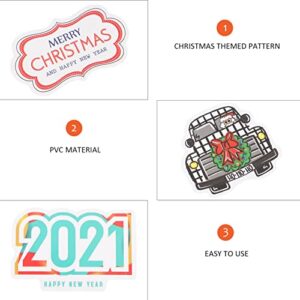 OSALADI 100pcs Notebook Stickers Holiday Xmas Stickers Planners Decals Nativity Decor DIY Laptop Sticker Diary Decorative Sticker Luggage Stickers Computer PVC Waterproof Stickers