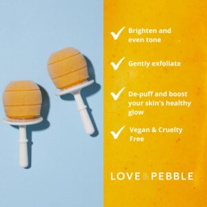 Beauty Pops by Love & Pebble- Turmeric Mask Glow Enzyme Icy Facial Kit| Viral On TikTok| As seen on Shark Tank beauty | Korean Face Mask Skincare made with turmeric, aloe, banana, papaya