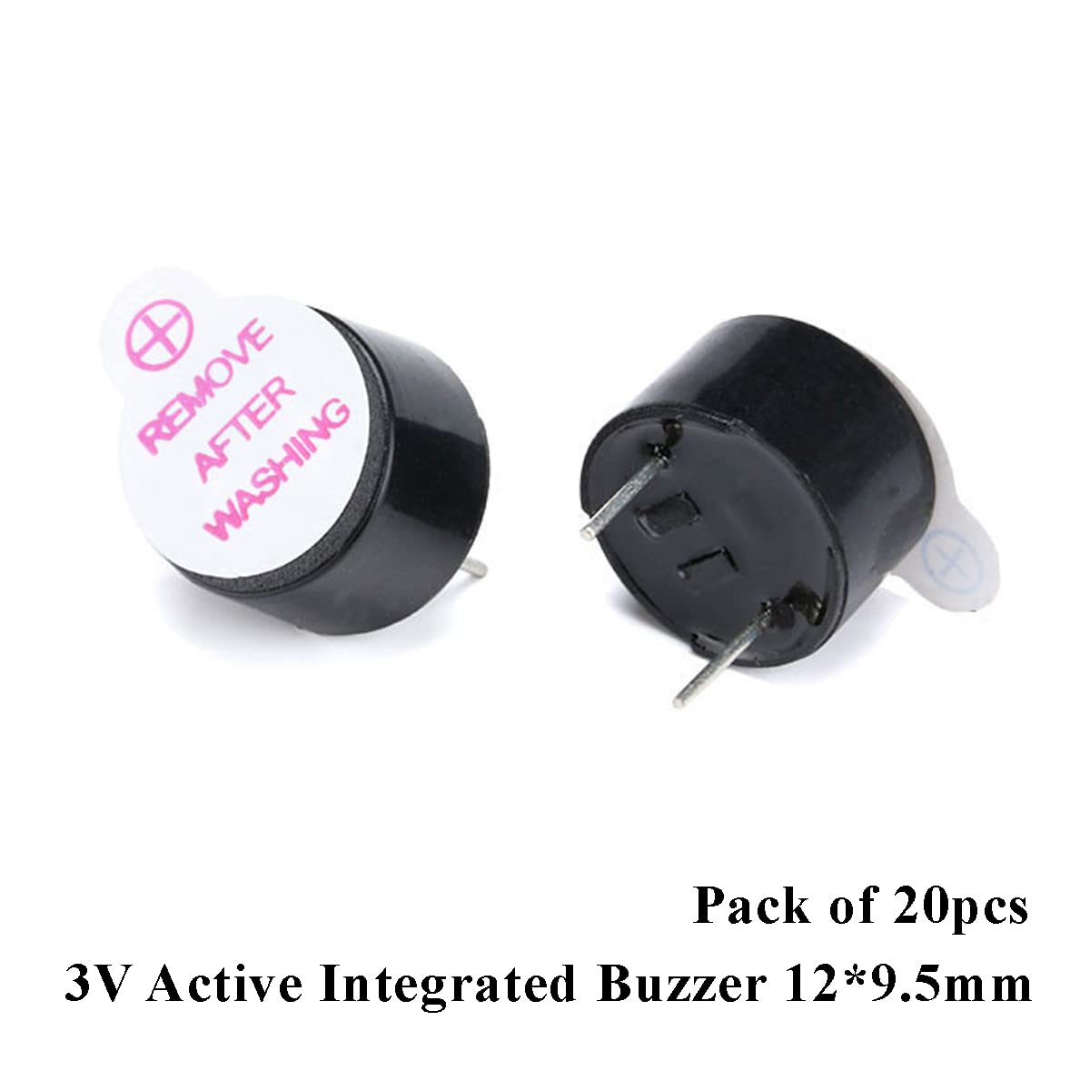 HiLetgo 20pcs 3V Active Integrated Buzzer Alarm Sounder Speaker Electromagnetic Buzzer 12 * 9.5mm