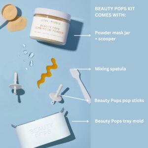 Beauty Pops by Love & Pebble- Turmeric Mask Glow Enzyme Icy Facial Kit| Viral On TikTok| As seen on Shark Tank beauty | Korean Face Mask Skincare made with turmeric, aloe, banana, papaya