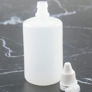 CCHW 100ml Plastic Dropper Bottle, 3.4oz Empty Plastic Squeezable Eye Liquid Dropper Bottles with Childproof Cap (3)