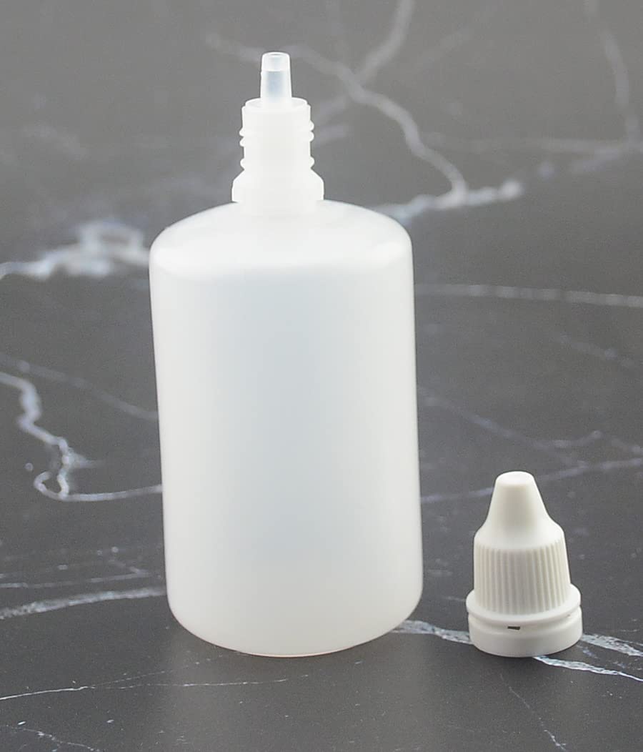 CCHW 100ml Plastic Dropper Bottle, 3.4oz Empty Plastic Squeezable Eye Liquid Dropper Bottles with Childproof Cap (3)