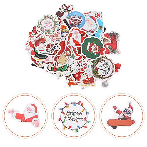 OSALADI 100pcs Notebook Stickers Holiday Xmas Stickers Planners Decals Nativity Decor DIY Laptop Sticker Diary Decorative Sticker Luggage Stickers Computer PVC Waterproof Stickers