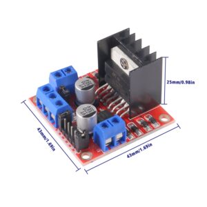 8PCS L298N Motor Drive Controller Board Dual H Bridge DC Robot Stepper Motor Compatible with Electric Projects, Smart Car Robot