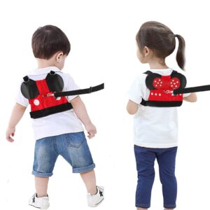 Lehoo Castle Toddlers Leash for Walking + Key Lock Design Anti Lost Wrist Link, 3 in 1 Baby Leash Kids Wrist Link for Toddlers, Safety Harness Belt Strap Wristband