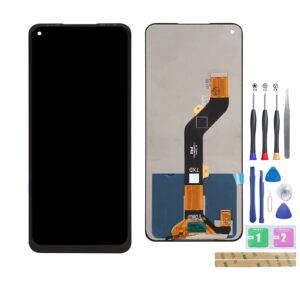 jinyan lcd display touch screen digitizer assembly lcd screen replacement for tec-no spark 6 ke7 black