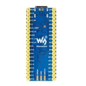 Waveshare RP2040-Plus with Header, Pico-Like MCU Board Based on Raspberry Pi RP2040 Chip, Dual-core Arm Processor, Onboard 4MB Flash, USB-C Connector, Recharge Header, and Higher Current DC-DC Chip