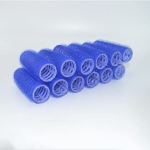 ADMIRING 12PCS Plastic Roller Hair Curler for Medium Short Hair, Heatless Roller Hair Curler for Bangs, Create Natural Curly Hairstyle, Blue