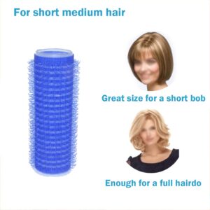 ADMIRING 12PCS Plastic Roller Hair Curler for Medium Short Hair, Heatless Roller Hair Curler for Bangs, Create Natural Curly Hairstyle, Blue