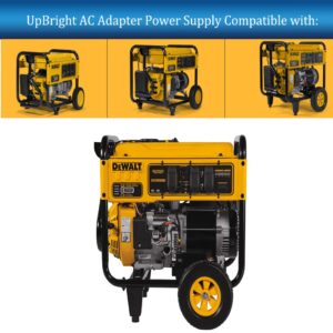 UpBright 12V AC/DC Adapter Compatible with Dewalt DXGNR8000 DXGNR4000 DXGNR6500 DXGNR7000 DXGNR 4000 6500 8000 7000 Auto Idle Protect Electric Start Gas Generator 12-Volt Battery Charger Power