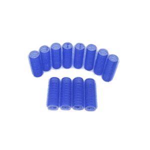 admiring 12pcs plastic roller hair curler for medium short hair, heatless roller hair curler for bangs, create natural curly hairstyle, blue