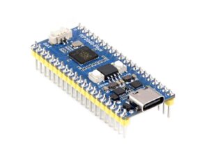 waveshare rp2040-plus with header, pico-like mcu board based on raspberry pi rp2040 chip, dual-core arm processor, onboard 4mb flash, usb-c connector, recharge header, and higher current dc-dc chip