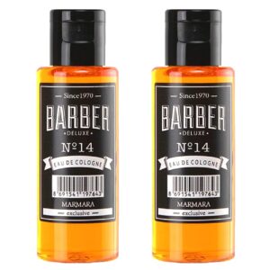 marmara barber cologne - best choice of modern barbers and traditional shaving fans (no 14 deluxe, 50ml x 2 bottles)