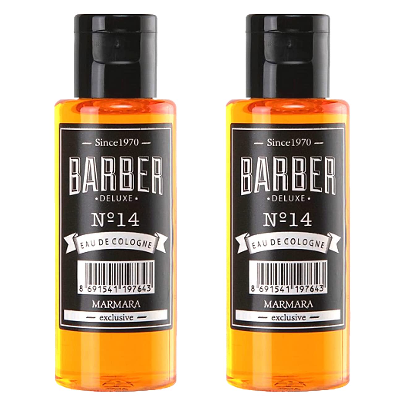 Marmara Barber Cologne - Best Choice of Modern Barbers and Traditional Shaving Fans (No 14 Deluxe, 50ml x 2 Bottles)