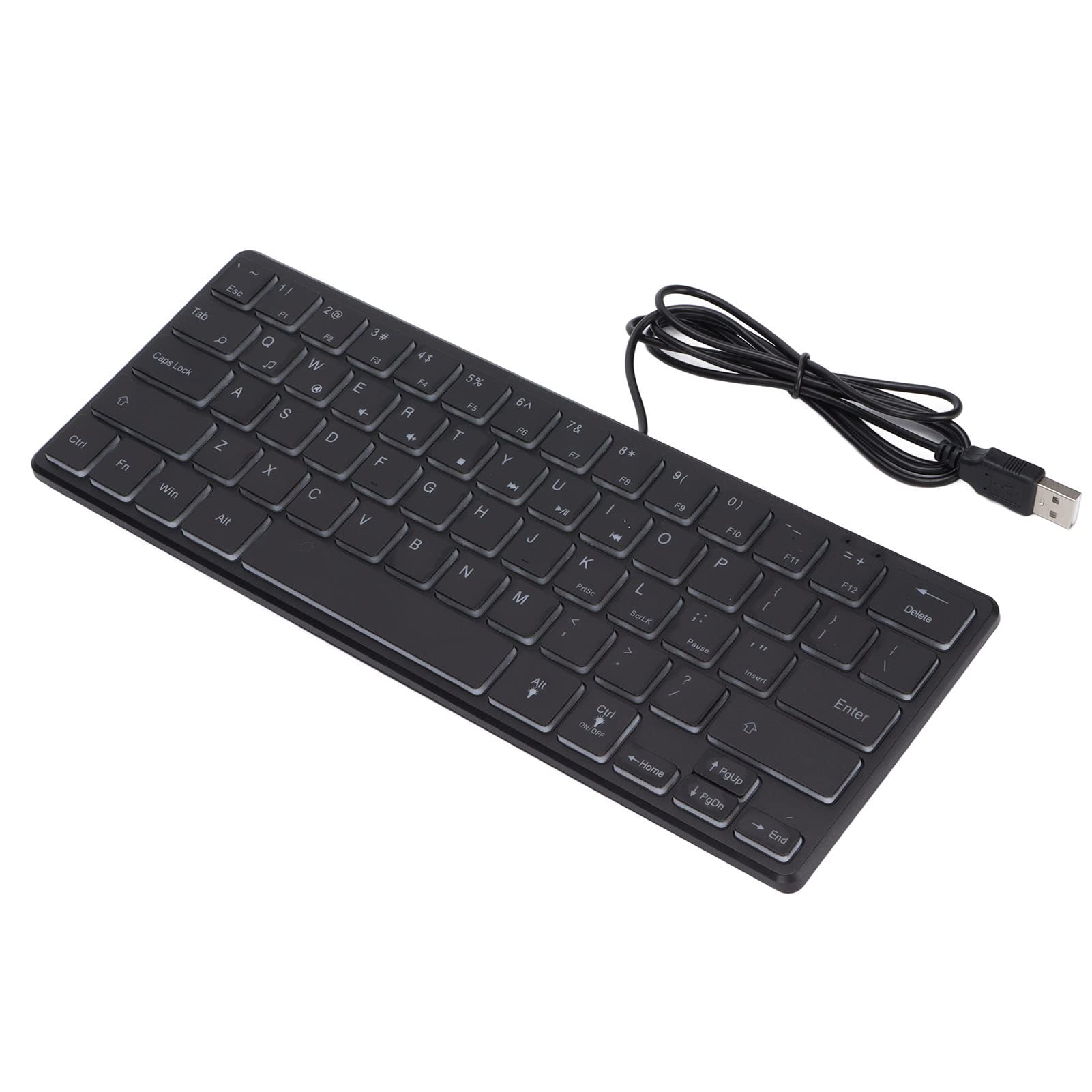 CUIFATI Wired Gaming Keyboard, Abs Material, 3 Kinds of Backlight Effects, Can Be Carried Around, and Can Save Table Space.