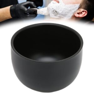 amonida shaving bowl, black stainless steel shaving foam bowl, curved design shave bowl with anti slip bottom for men's facial shaving