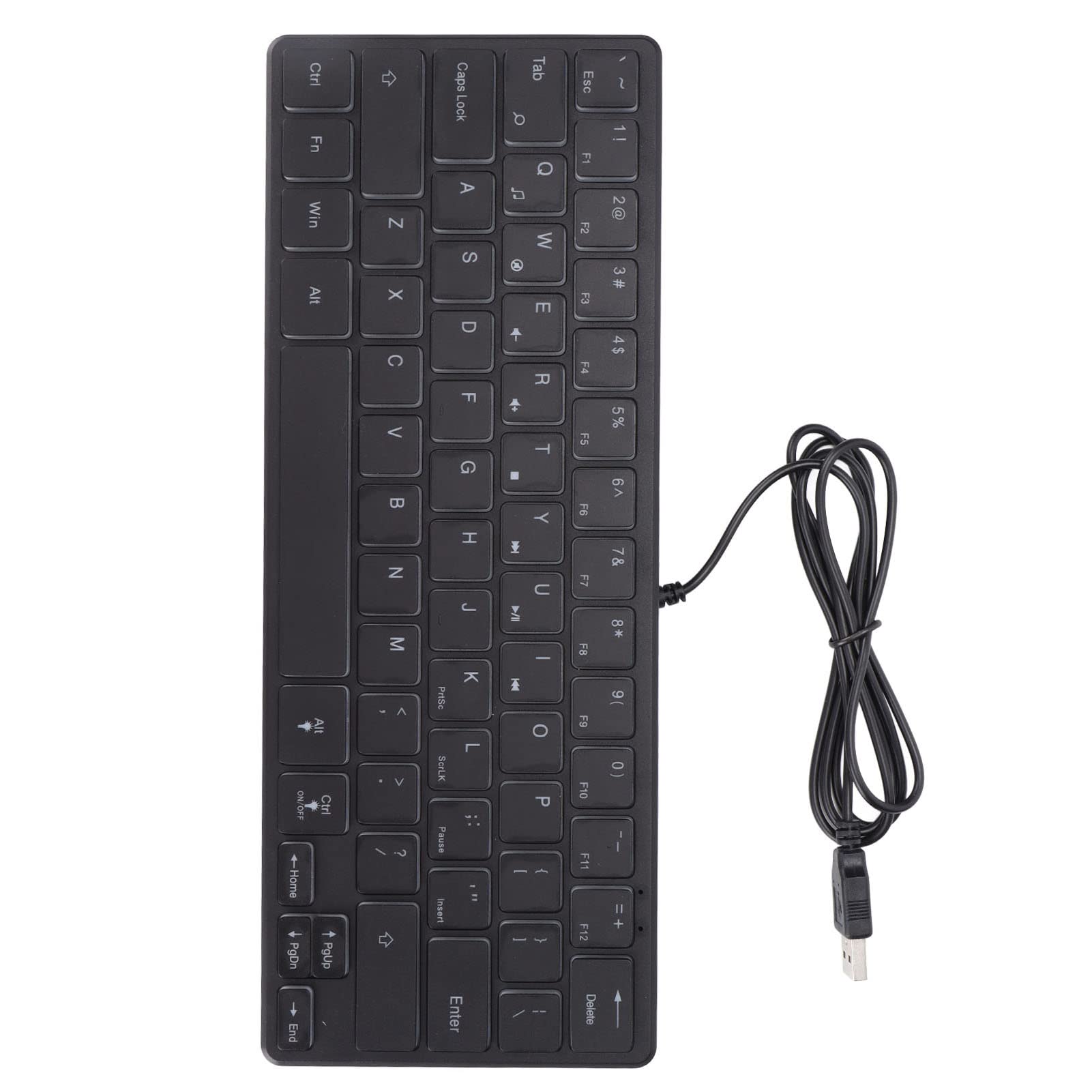 CUIFATI Wired Gaming Keyboard, Abs Material, 3 Kinds of Backlight Effects, Can Be Carried Around, and Can Save Table Space.