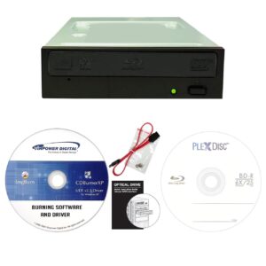 digital pioneer bdr-212v 16x blu-ray dvd cd internal burner drive bundle with free 25gb bd-r + software + sata cable + mounting screws