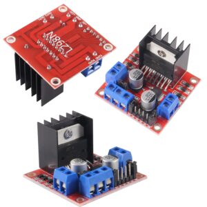 8PCS L298N Motor Drive Controller Board Dual H Bridge DC Robot Stepper Motor Compatible with Electric Projects, Smart Car Robot