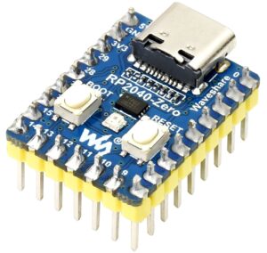 waveshare rp2040-zero mini board with pre-soldered header,pico-like mcu board based on raspberry pi mcu rp2040 dual-core arm cortex m0+ processor support c/c++, micropython