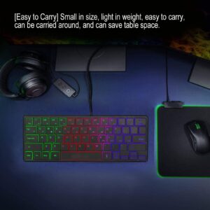 CUIFATI Wired Gaming Keyboard, Abs Material, 3 Kinds of Backlight Effects, Can Be Carried Around, and Can Save Table Space.