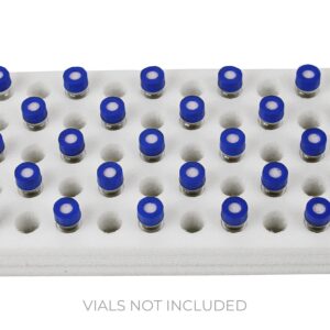 Polar Whale 2 Centrifuge Vial Organizers White Foam Storage Rack Stand Transport Holds 50 Vials Each 100 Total Fits up to 12mm 2ml Diameter Tubes