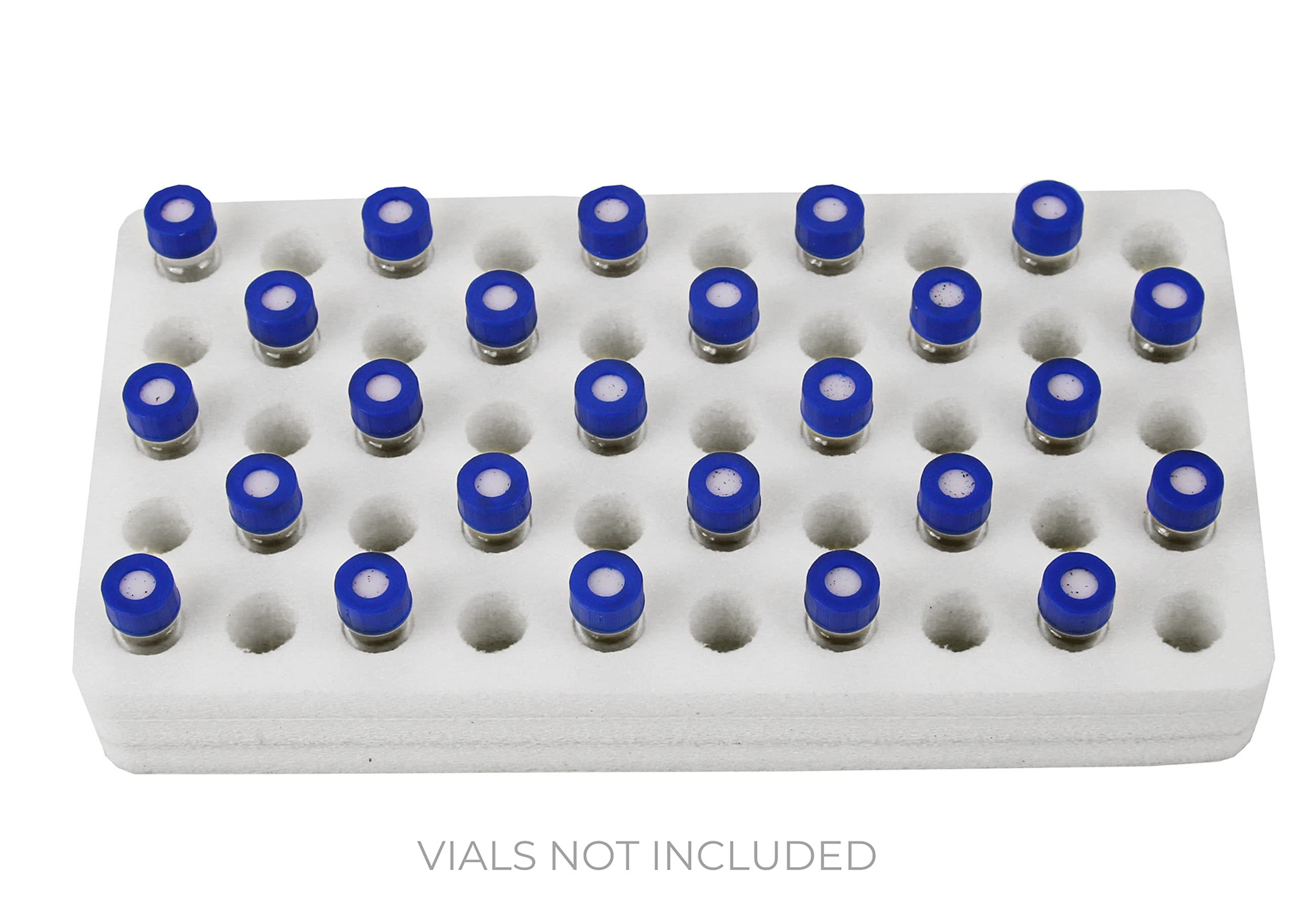 Polar Whale 2 Centrifuge Vial Organizers White Foam Storage Rack Stand Transport Holds 50 Vials Each 100 Total Fits up to 12mm 2ml Diameter Tubes