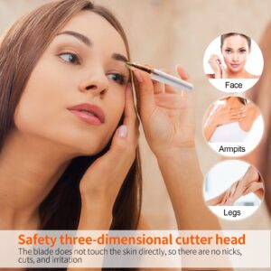 Flawless-Replacement Heads, Compatible with Finishing Touch Flawless Eyebrow Hair Remover Tool As Seen On TV, Perfect Touch and Smooth Finishing, Rose Gold (6Pcs), with Cleaning Brush & Case Storage