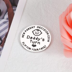 New Parent Decision Coin Gift for First Time Mom Dad Mummy to Be Funny New Baby Gift for Couple Pregnancy Mommy Mothers Fun Christmas Birthday Present Family Gathering Charm Double-Sided