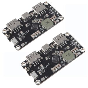 2pcs ip5328p boost charging module dual usb 18650 battery fast charger treasure tpye-c 3.7v to 5v 9v 12v step up fast quick charger circuit board qc2.0 qc3.0 mobile power main board