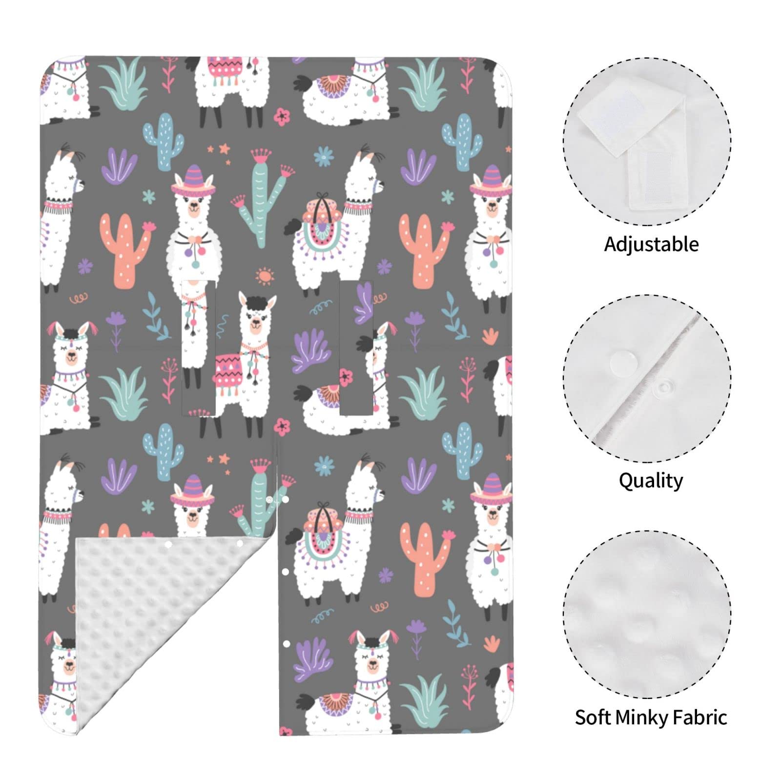 Rutiea Cartoon Llama Alpaca Vector Car Seat Cover for Babies, Peekaboo Opening Minky Carseat Canopy Stroller Cover for Newborn, Mom Nursing Breastfeeding Covers, Blanket for Infant Toddler