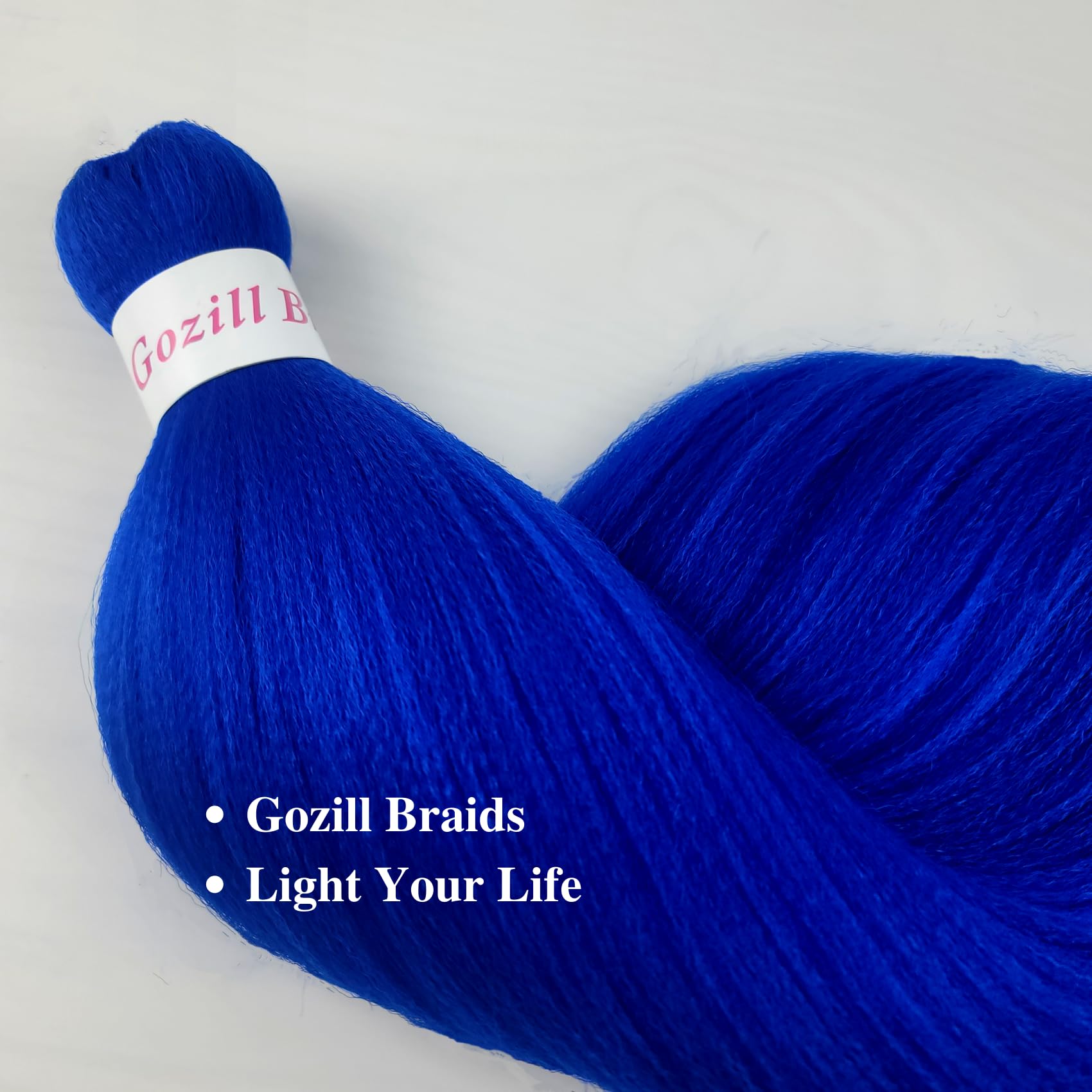 Gozill Blue Braiding Hair Pre stretched Braiding Hair Prestretched Ez Braid Braiding Colored Hair Extensions